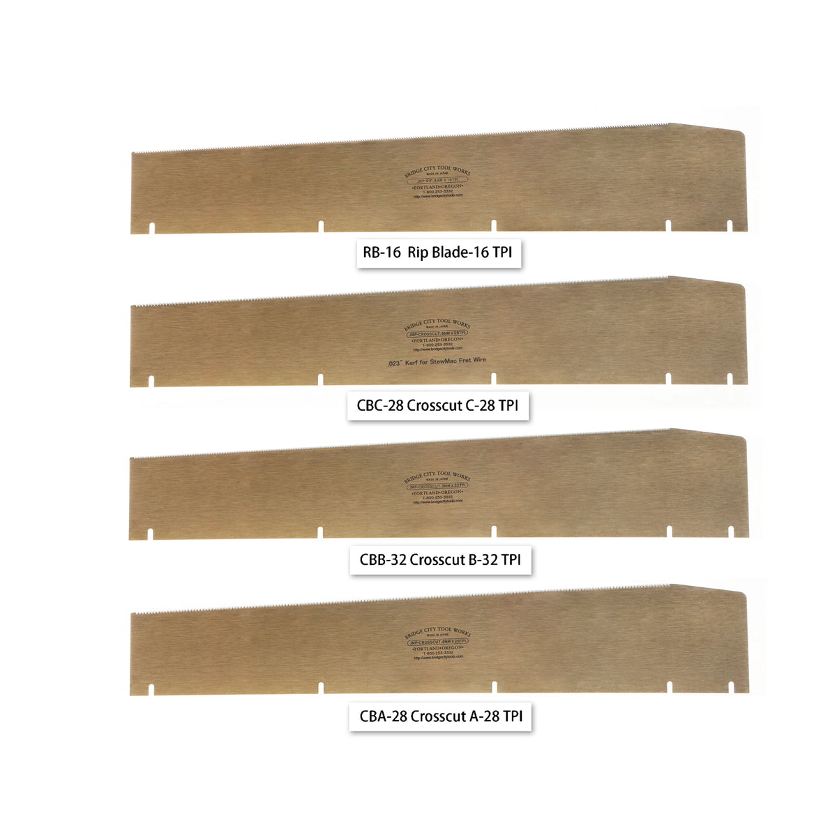 JMPv2 Blades (Sold in a package of 3) – Bridge City Tool Works